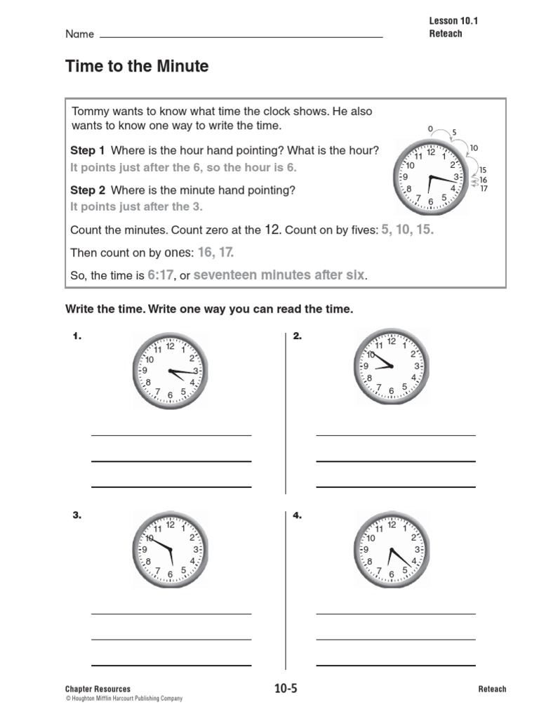Time To The Minute: Tommy Wants To Know What Time The Clock Shows. He ...