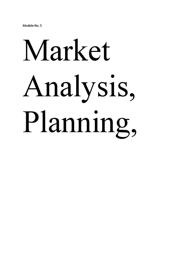 Module 5 - Marketing Analysis, Planning, Implementation and Control | PDF | Marketing ...