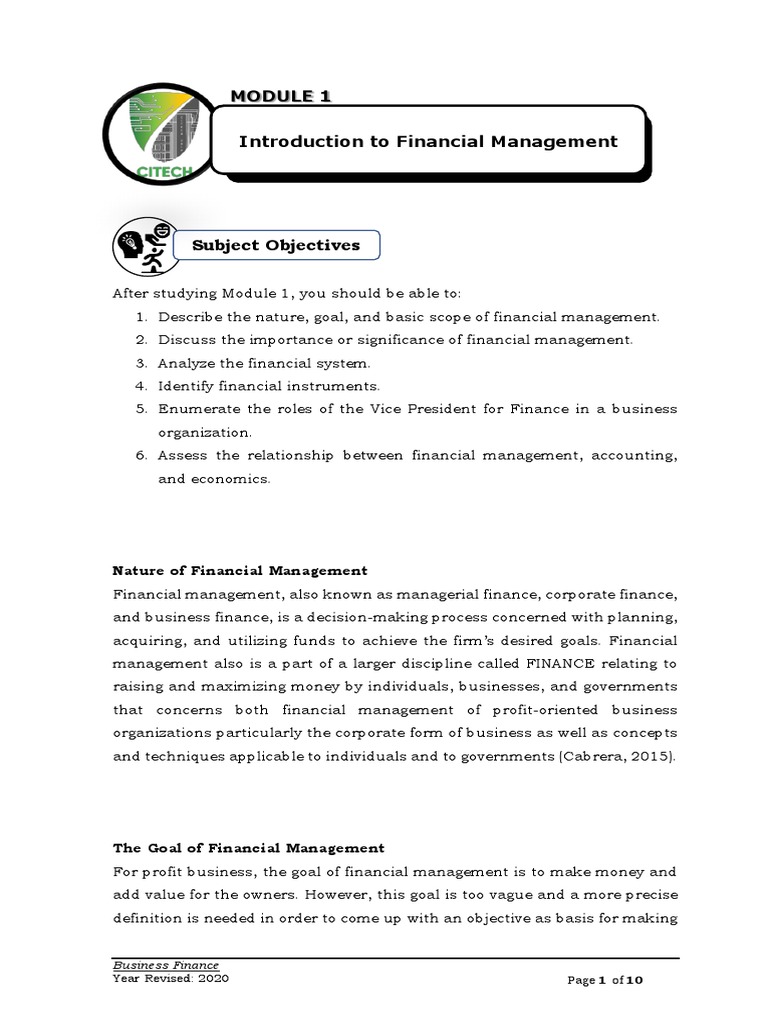 Business Finance Module 1 | PDF | Securities (Finance) | Stocks