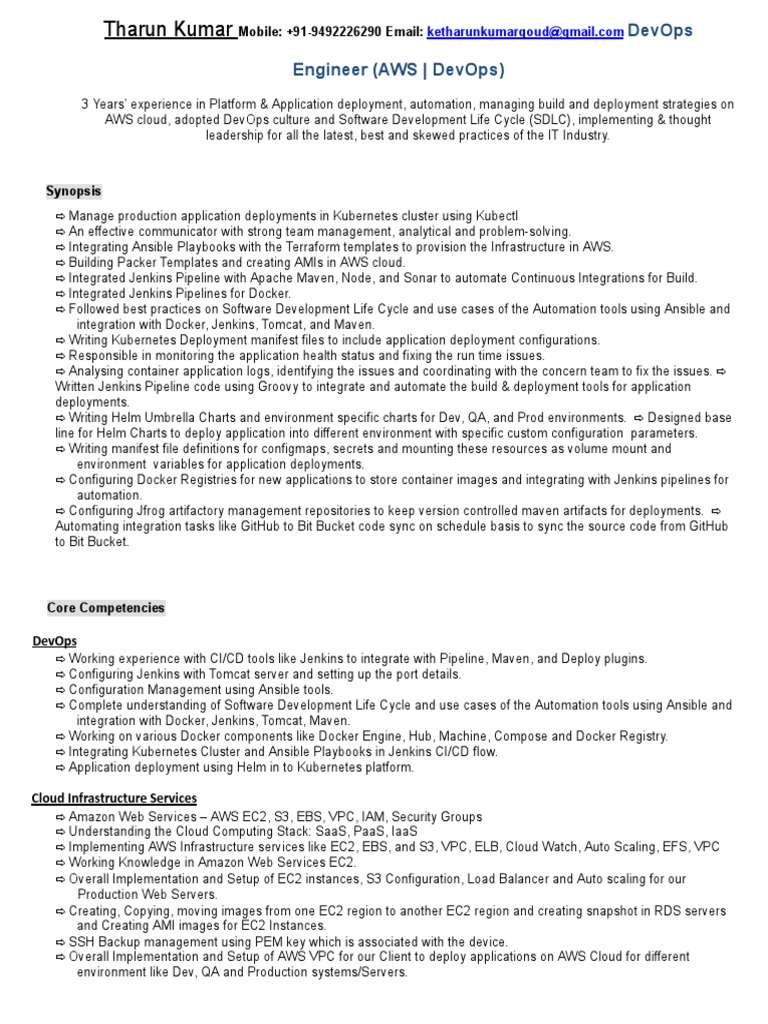 Tharun Kumar Goud | PDF | Cloud Computing | Amazon Web Services