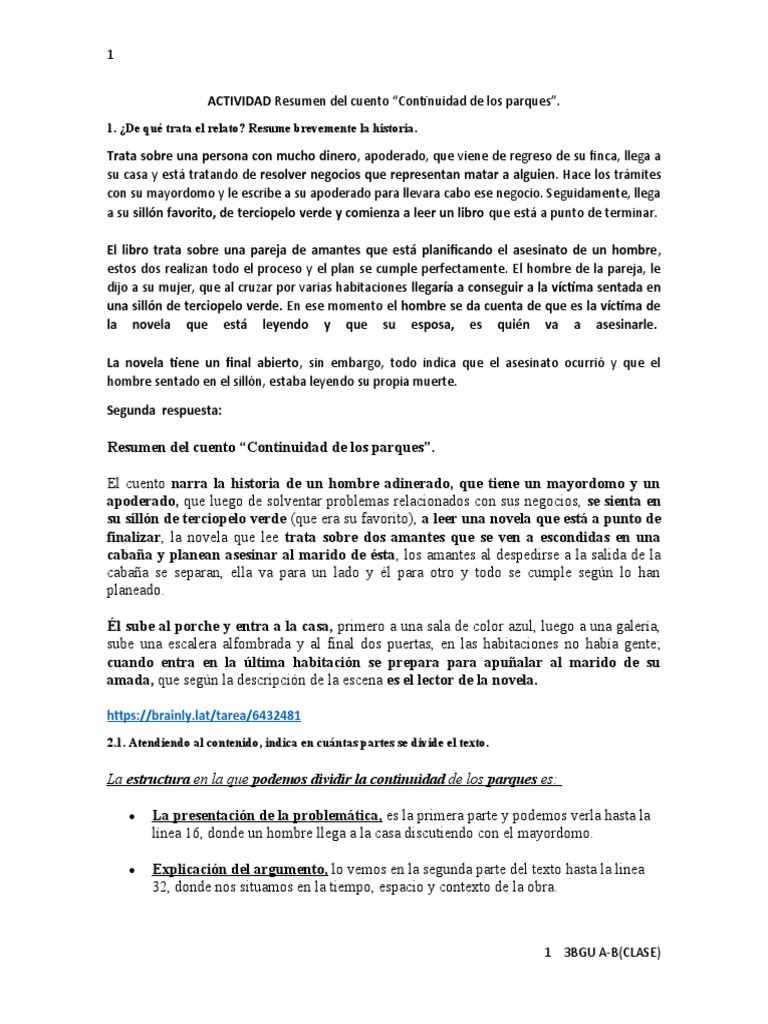 ACTIVIDAD Resumen Del Cuento | PDF | Novelas