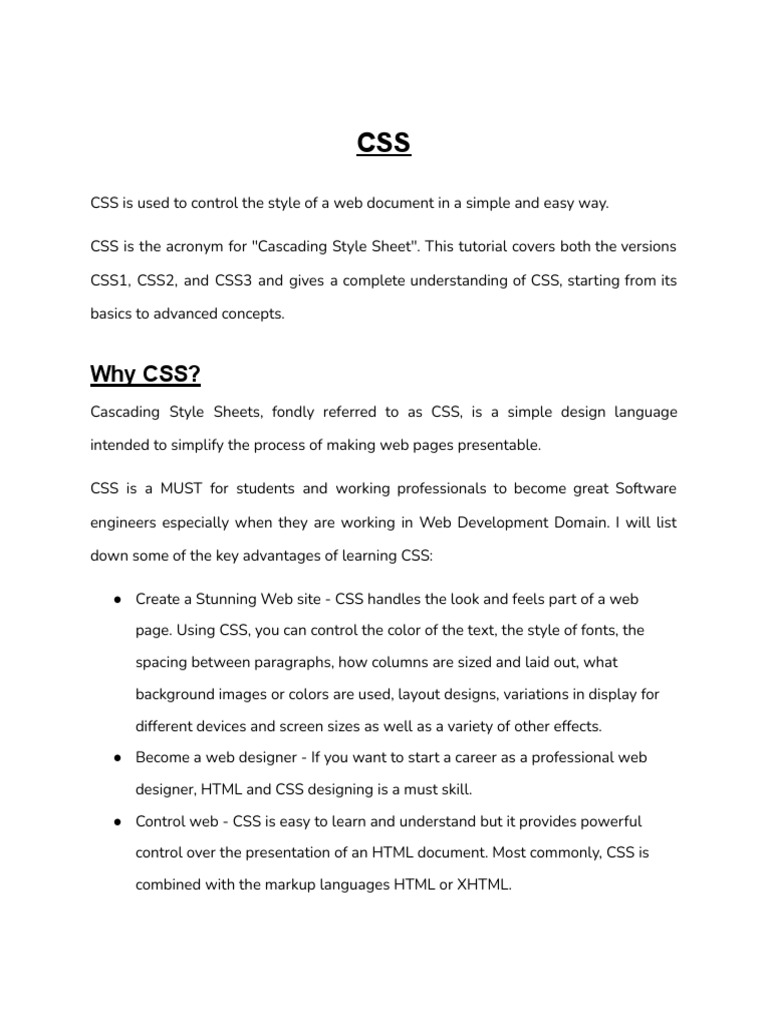 Css A Comprehensive Guide To Styling Web Documents Pdf Html Html Element 6109