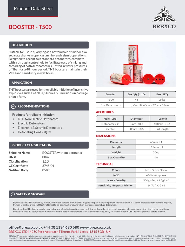 Brexco - T500 Boosters - TDS 2023 | PDF
