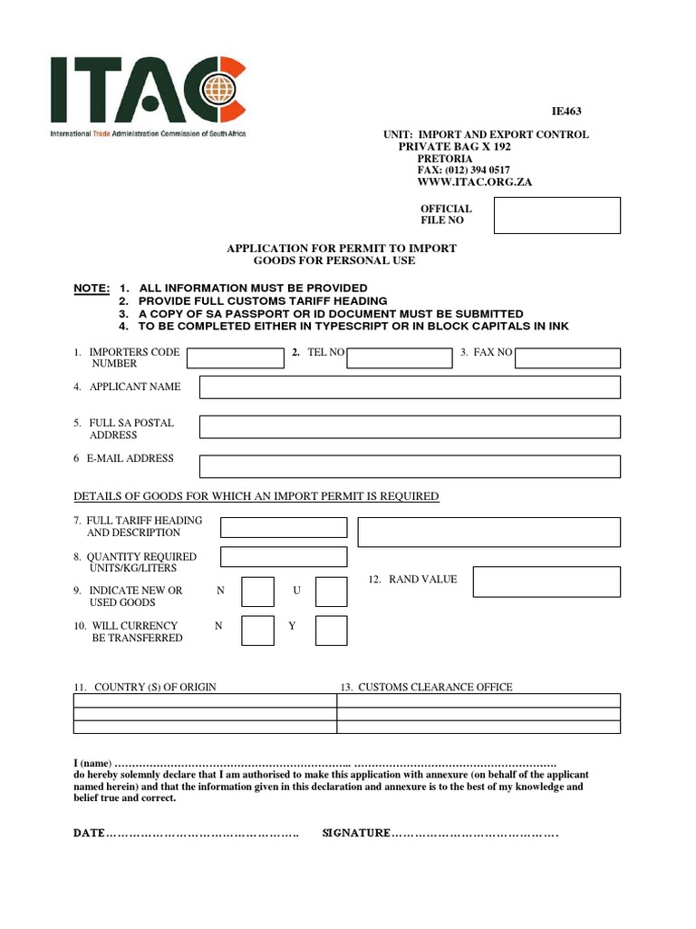 Import Permit Application Guide | PDF