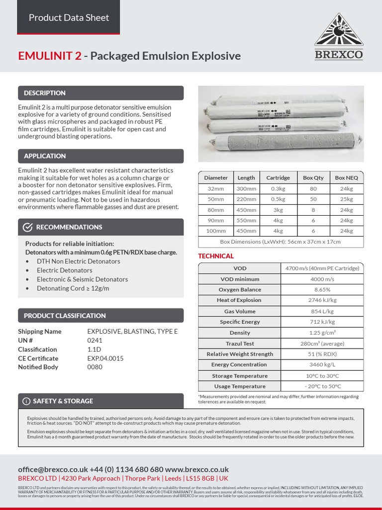 Brexco - Emulinit 2 - TDS - 2023 | PDF | Physical Sciences
