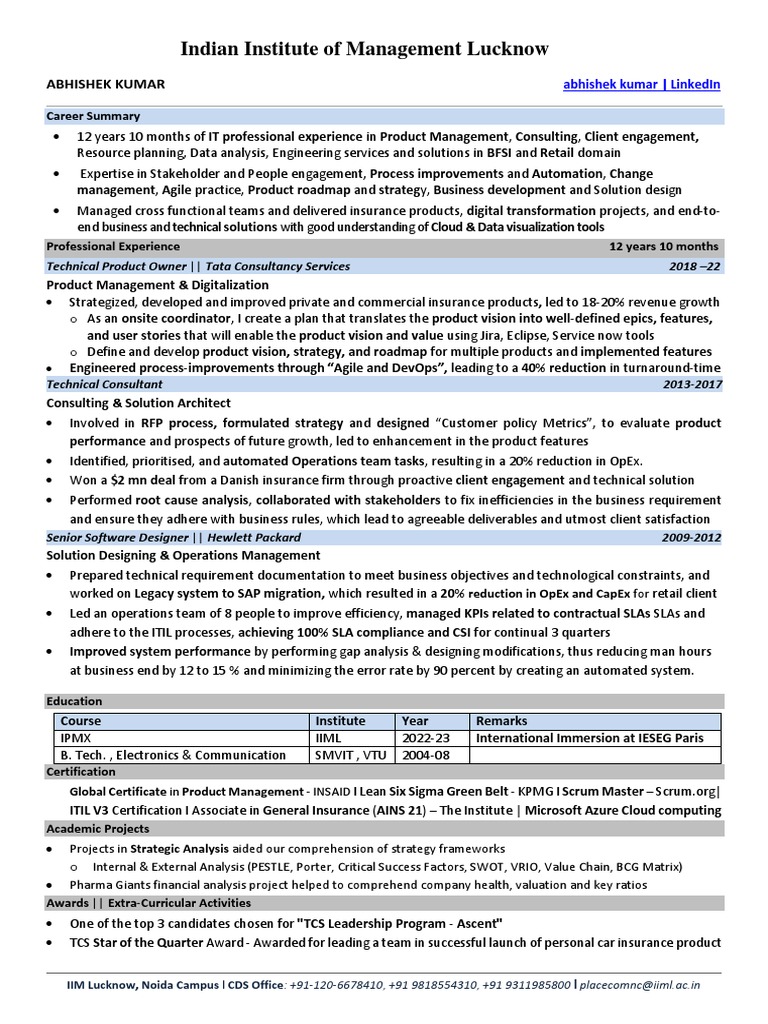 IIML - IPMX - Abhishek - Kumar - ABHISHEK KUMAR | PDF | Agile Software ... IIML - IPMX - Abhishek - Kumar - ABHISHEK KUMAR | PDF | Agile Software ...