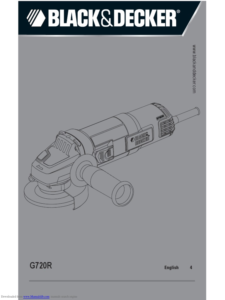 Black+Decker AG (G720R) | PDF | Grinding (Abrasive Cutting) | Manufactured Goods