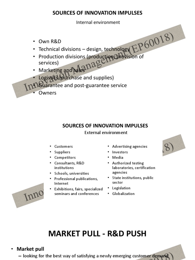 Sources of Innovation | PDF | Innovation | Market (Economics)