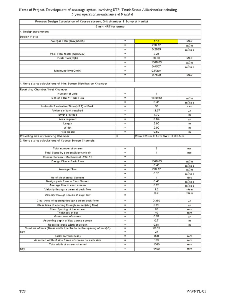 Process Design Calculation 1 | PDF | Environmental Engineering ...