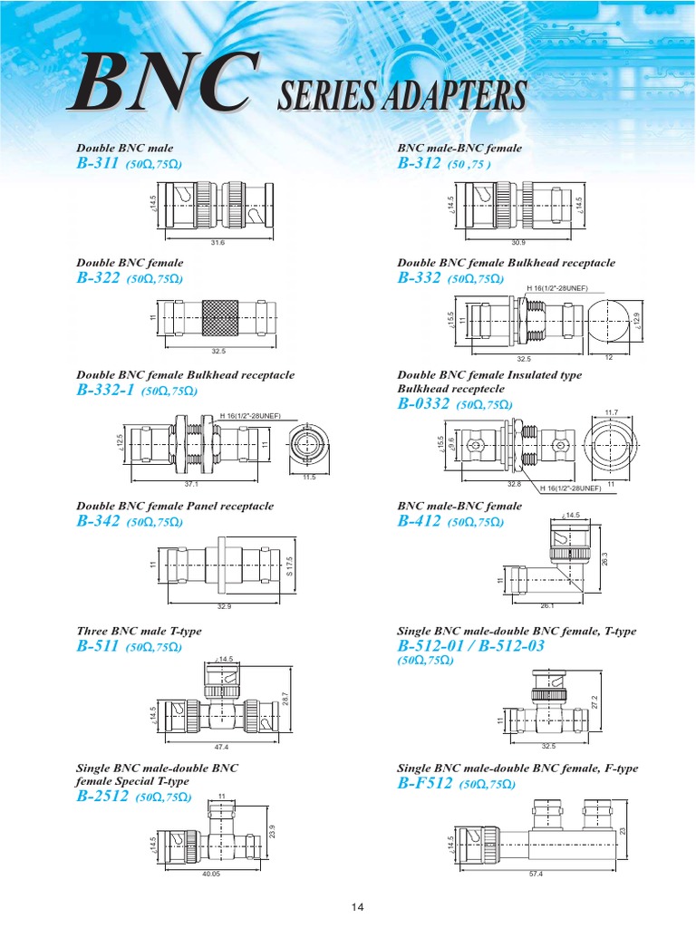 BNC Series Adapters Guide | PDF