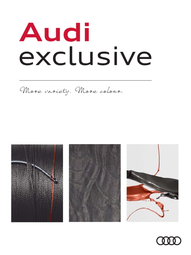 Audi Exclusive Interiors and Paint Options 2018 | PDF | Audi | Motor ...