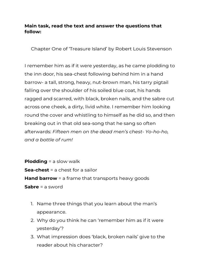 Treasure Island Extract | PDF