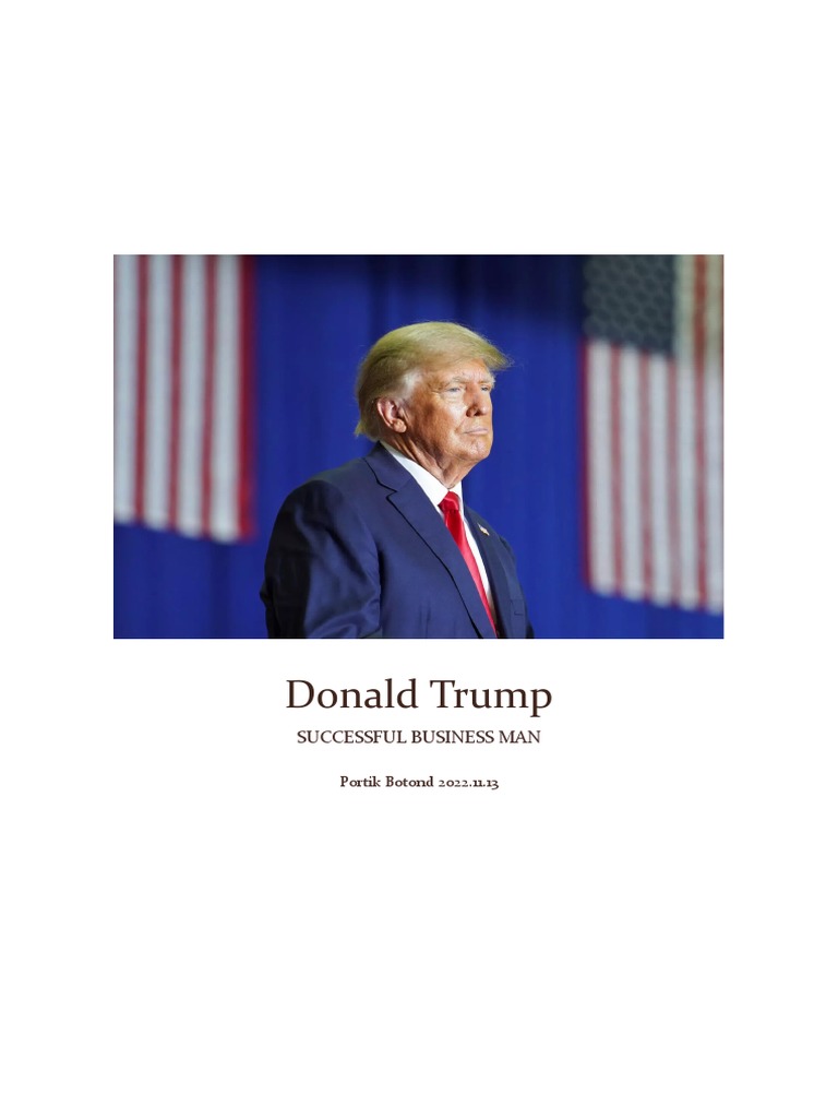 Donald Trump-Portik Botond | PDF | Donald Trump | American Government