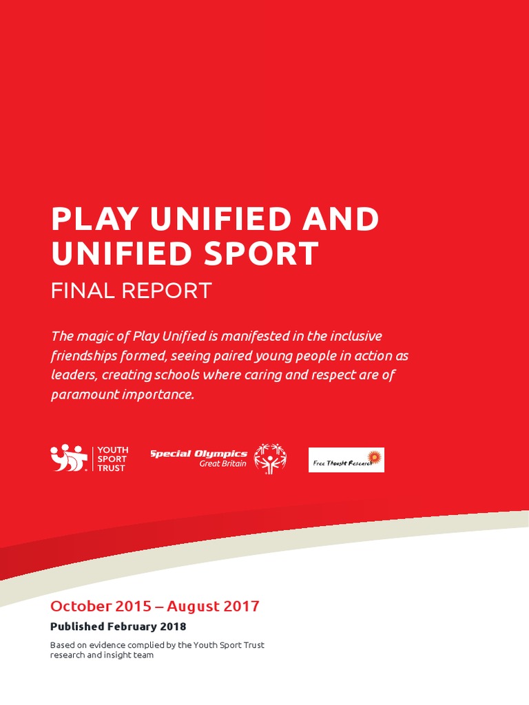 Play Unified and Unified Sport: Final Report | PDF | Special Education ...