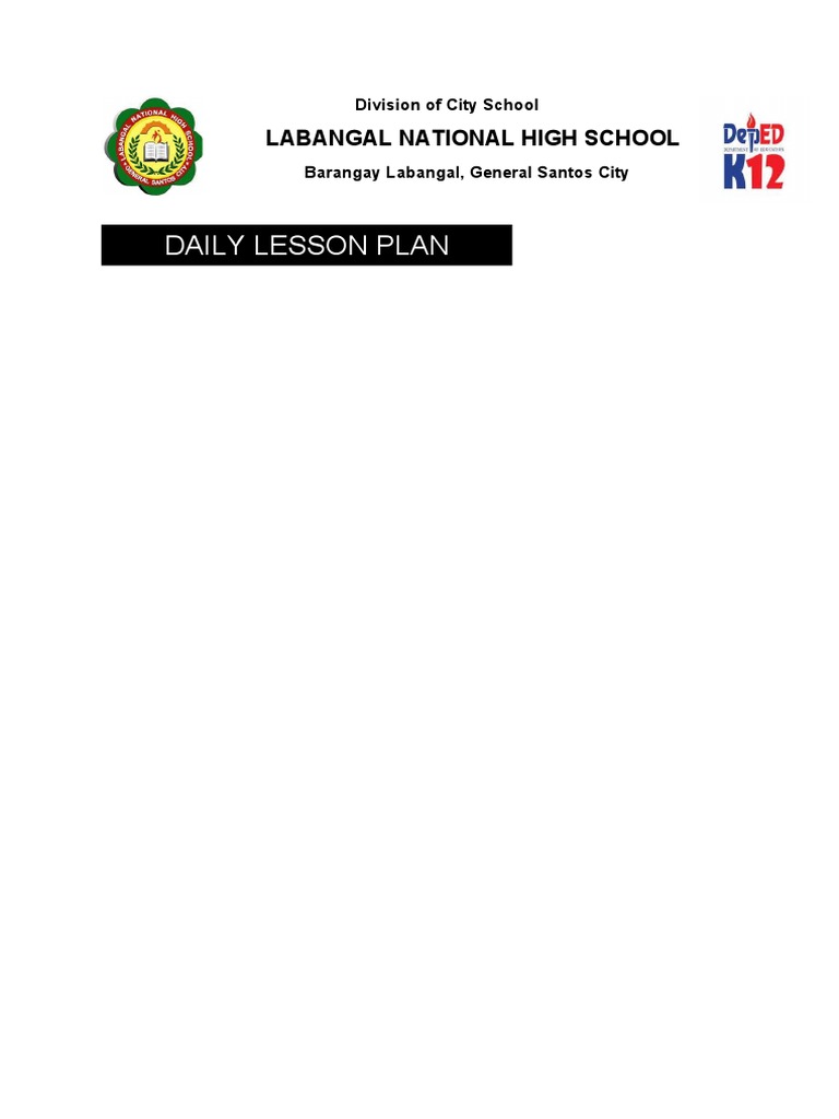 DAILY - LESSON - PLAN-coherent Final | PDF | Google Play | Cognitive ...