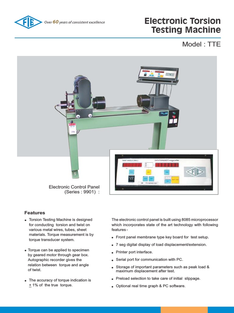 Model: TTE: Electronic Control Panel (Series: 9901) | PDF | Torque ...