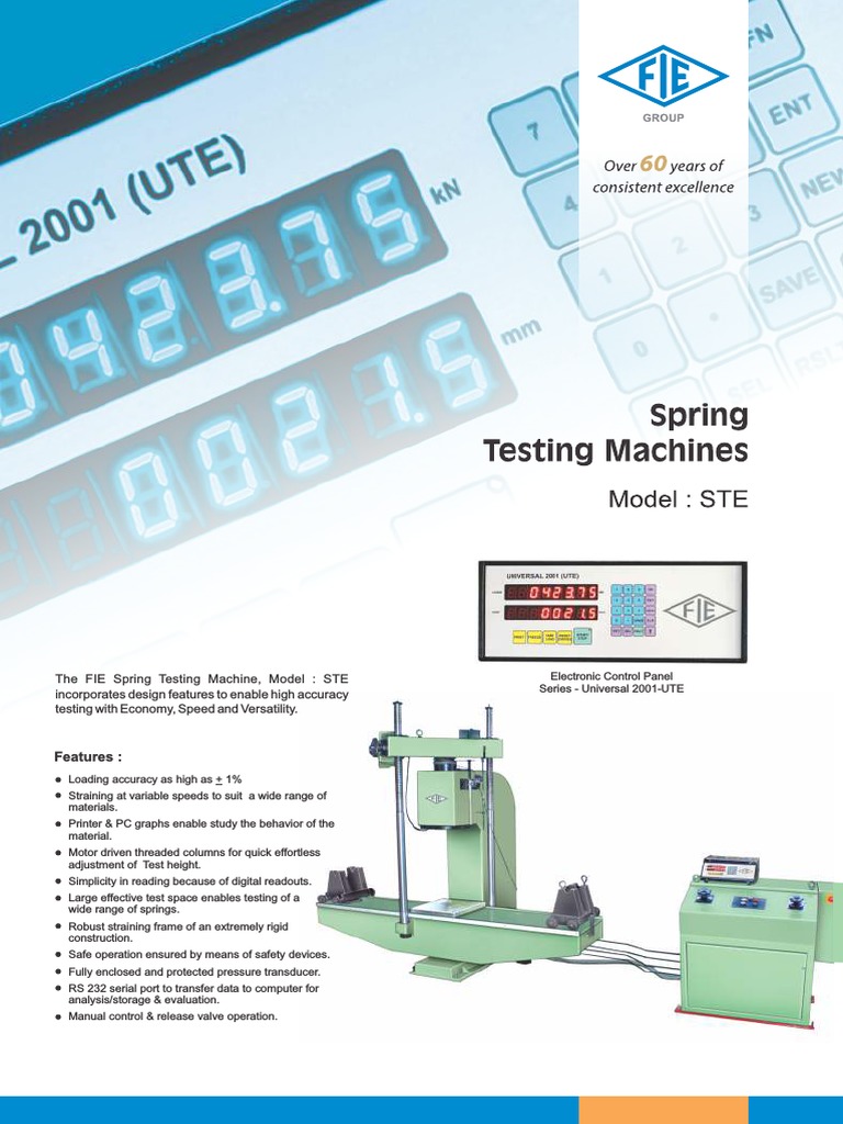 Spring Testing Machines | PDF