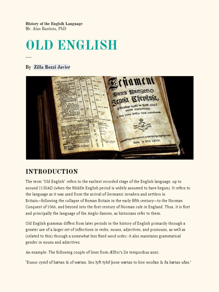 Old English Essay | PDF