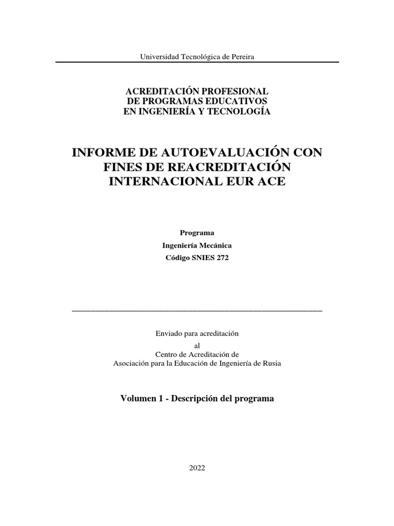 EUR ACE Informe 2022 Volumen 1 VF | PDF | Crédito del curso | Plan de ...