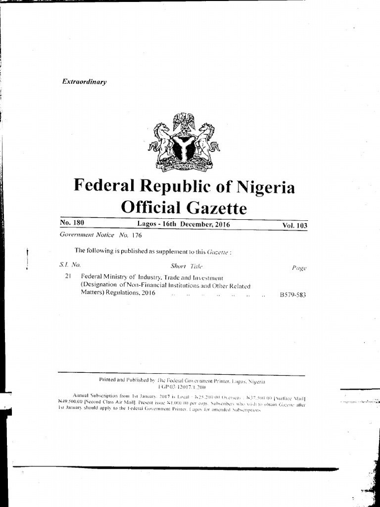 Scuml Regulation On Dnfis 20160001 | PDF