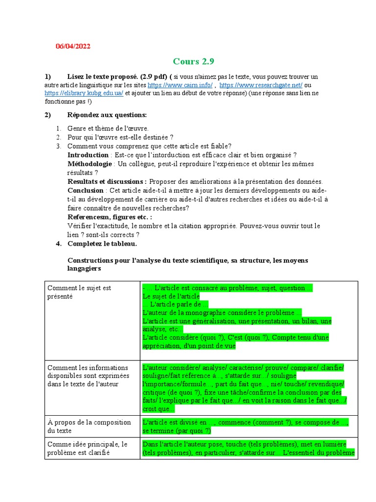 Cours 2.9 | PDF