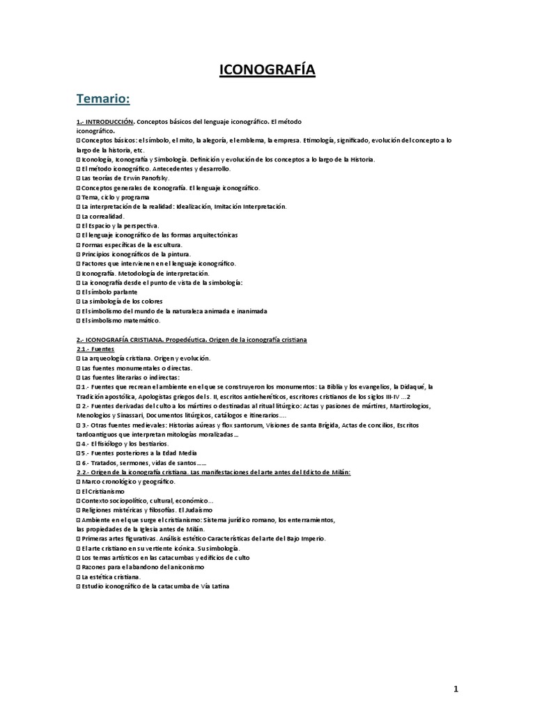 Iconografía: Significado y Simbología | PDF | Historia del Arte | Los ...
