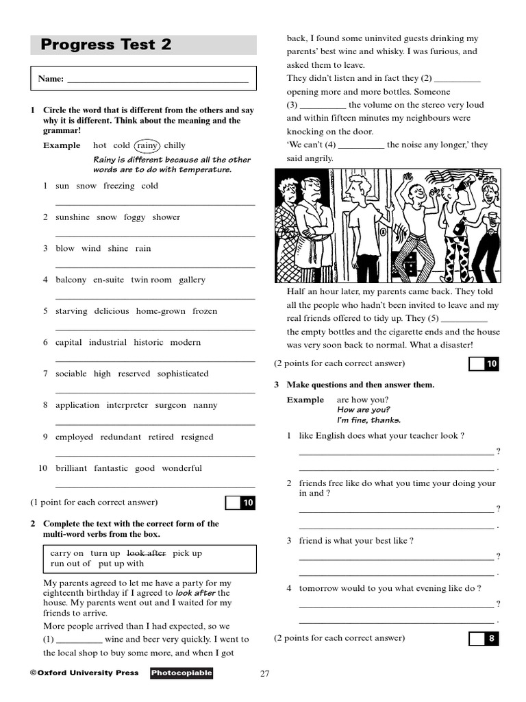 New Headway Intermediate Tests PDF Free Páginas 27 30 | PDF