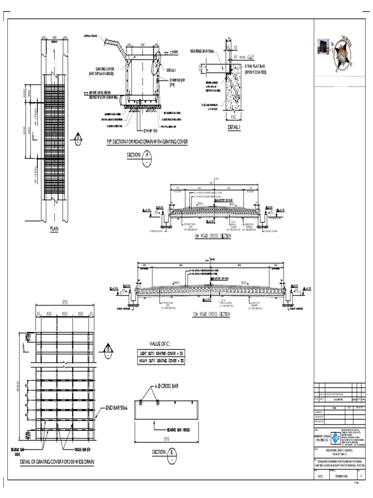STANDARD DRAWING FOR STORM WATER DRAIN & GRATING COVER_2 | PDF ...