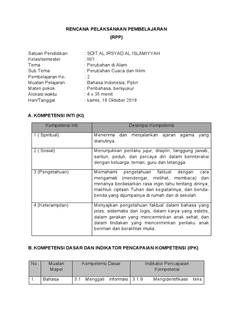 RPP Tema 3 Sub 2 PB 2 | PDF