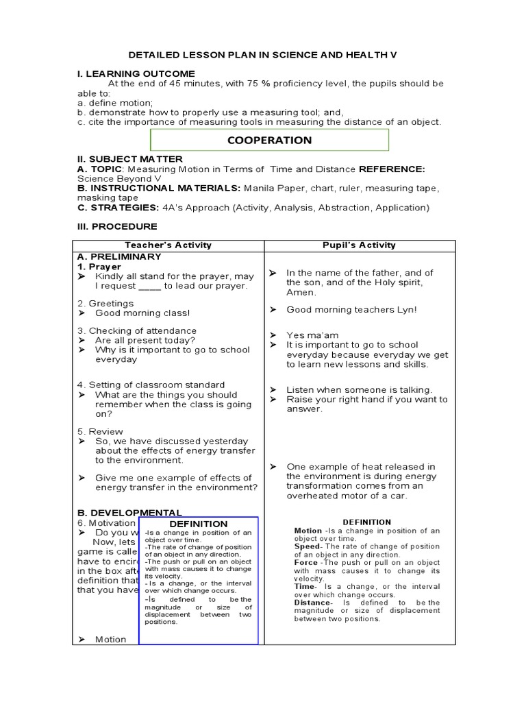 Measuring Motion in Science Class V | PDF | Velocity | Time