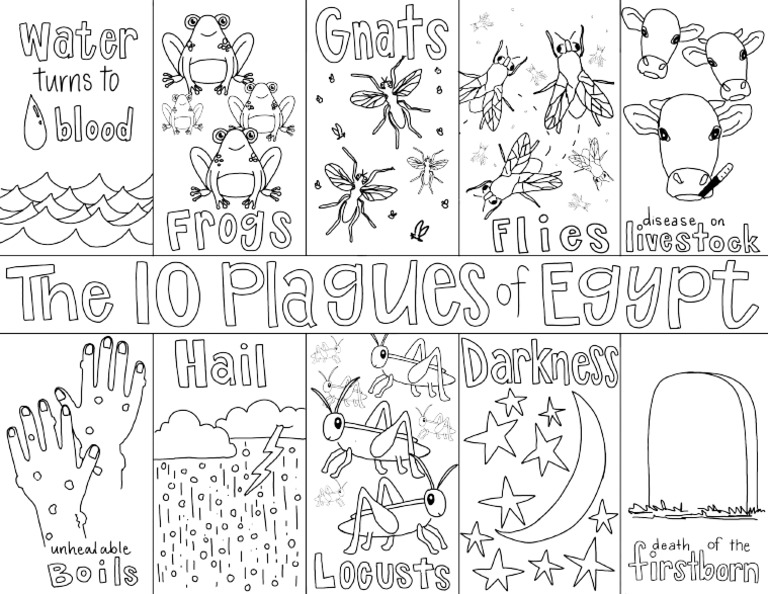 10 Plagues of Egypt Coloring Page Ep. 054 | PDF