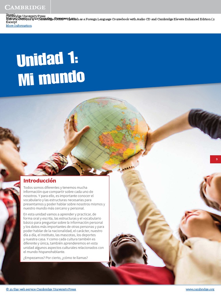 Unidad 1: Mi Mundo: Introducción | PDF