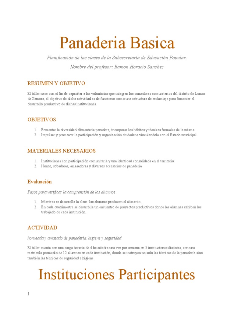 Planificación de la clase (1) | PDF