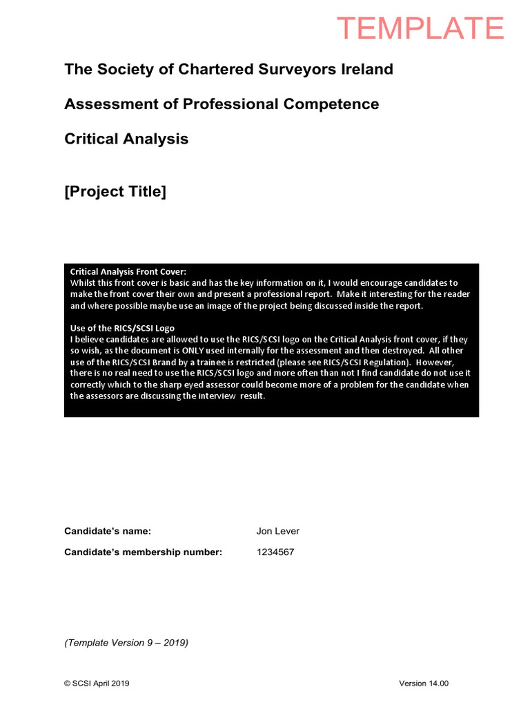 SCSI CA Report Template Apr 2019 | PDF | Page Layout
