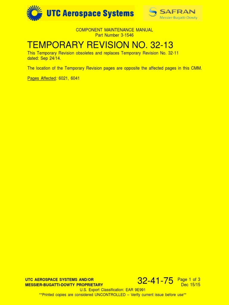 Temporary Revision No. 32-13 | PDF | Manufactured Goods | Mechanical ...