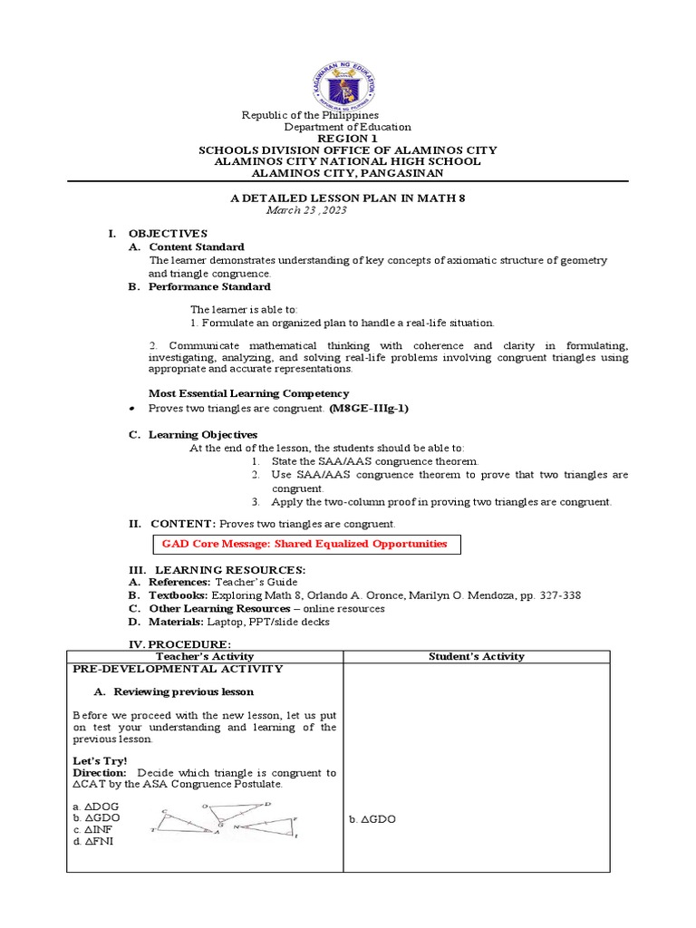 DLP 9 | PDF | Triangle | Geometry