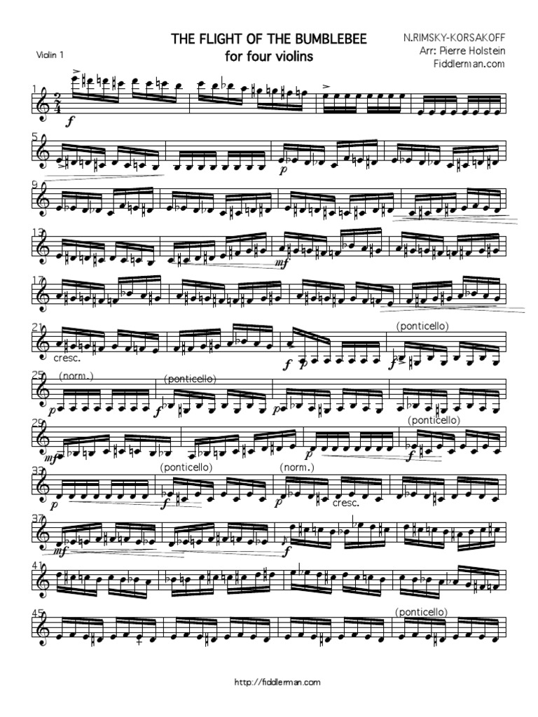 FLIGHT OF THE BUMBLEBEE Violin 1 | PDF
