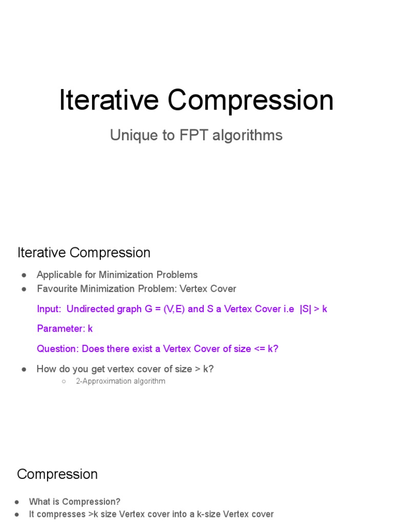 Iterative Compression - Vertex Cover | PDF | Science & Mathematics