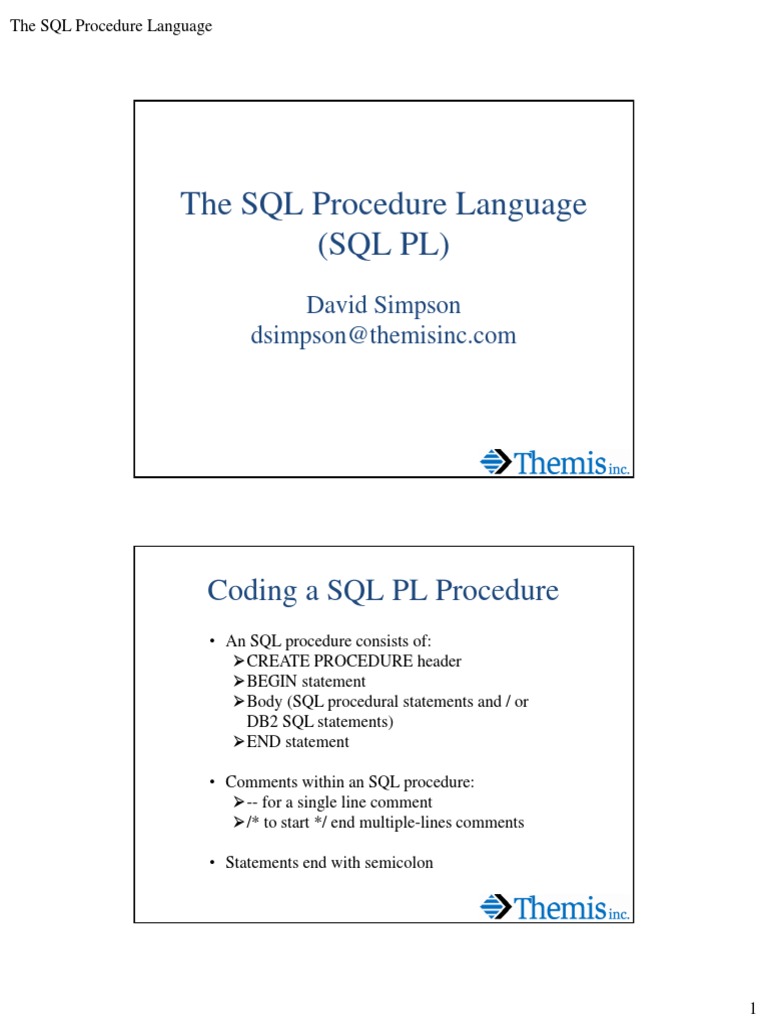 Stored Procedures And Sql Pl Pdf Parameter Computer Programming Sql