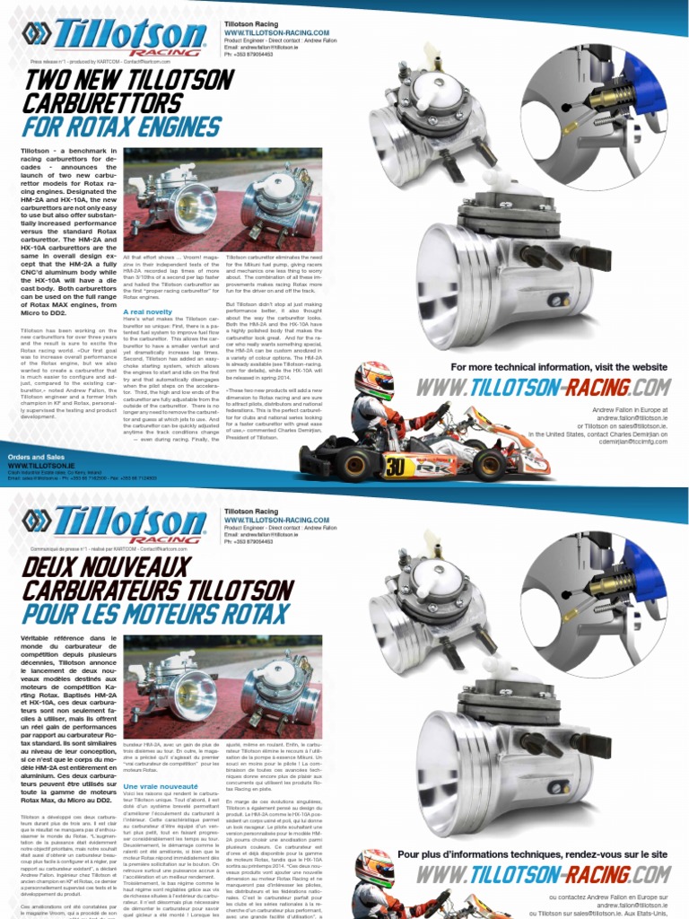 COM TILLOTSON 2013 n1 | PDF | Carburetor | Mechanical Engineering