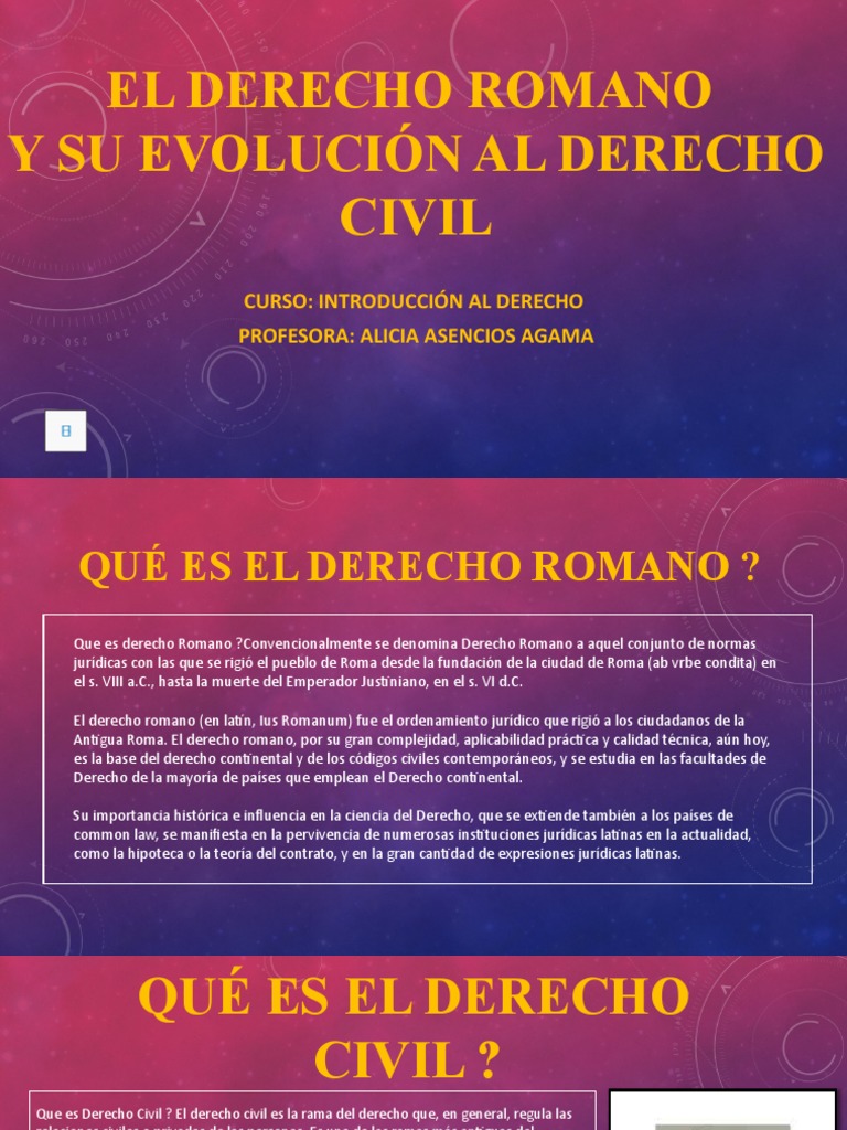 El Derecho Romanoy Su Evolucion Al Derecho Civil | PDF | Ley romana ...
