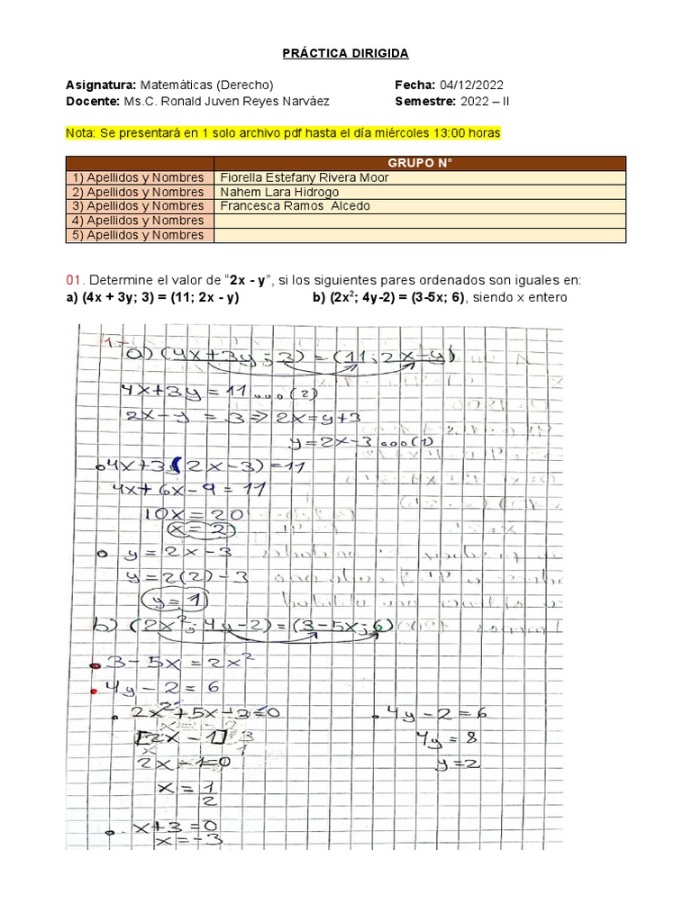 Practica Dirigida | PDF