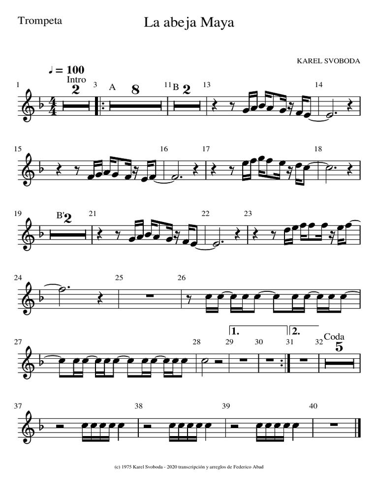 La Abeja Maya-Trompeta | PDF