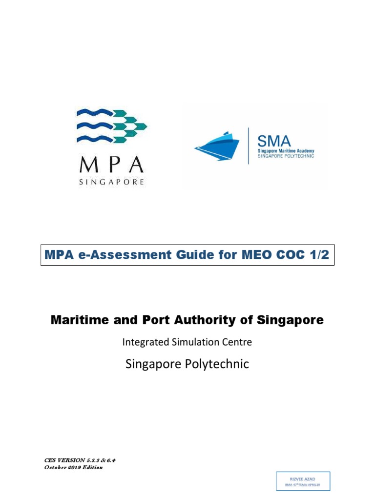 Singapore Polytechnic: MPA E-Assessment Guide For MEO COC 1/2 | PDF ...