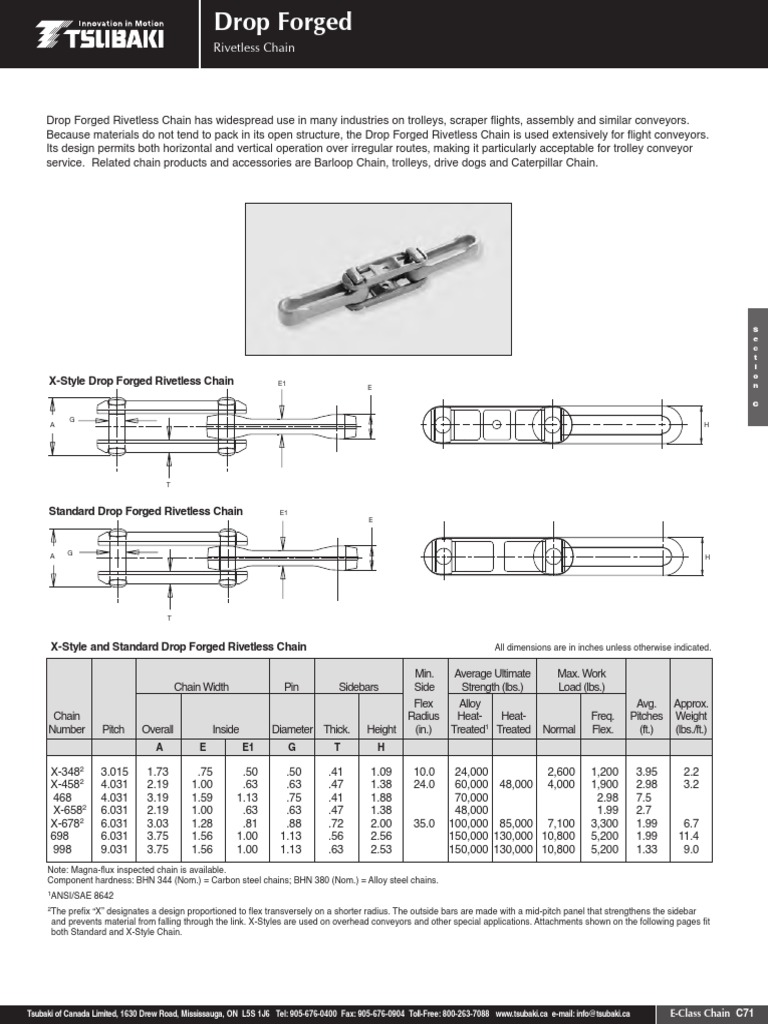 X-Style Drop Forged Rivetless Chain | Download Free PDF | Mechanical ...