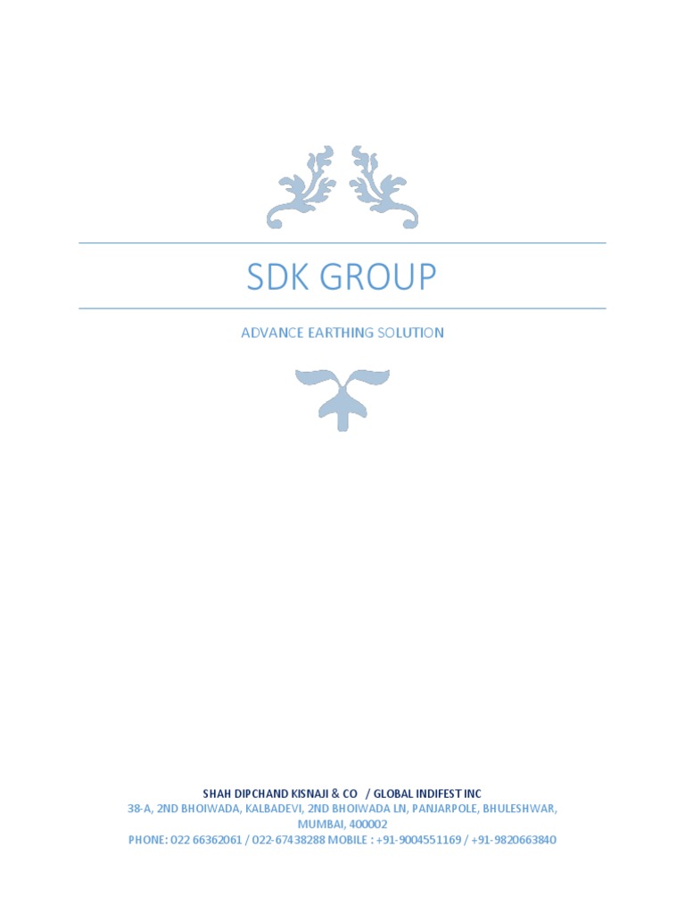 SDK GROUP Advance Earthing Solution | PDF | Telecommunications | Computing