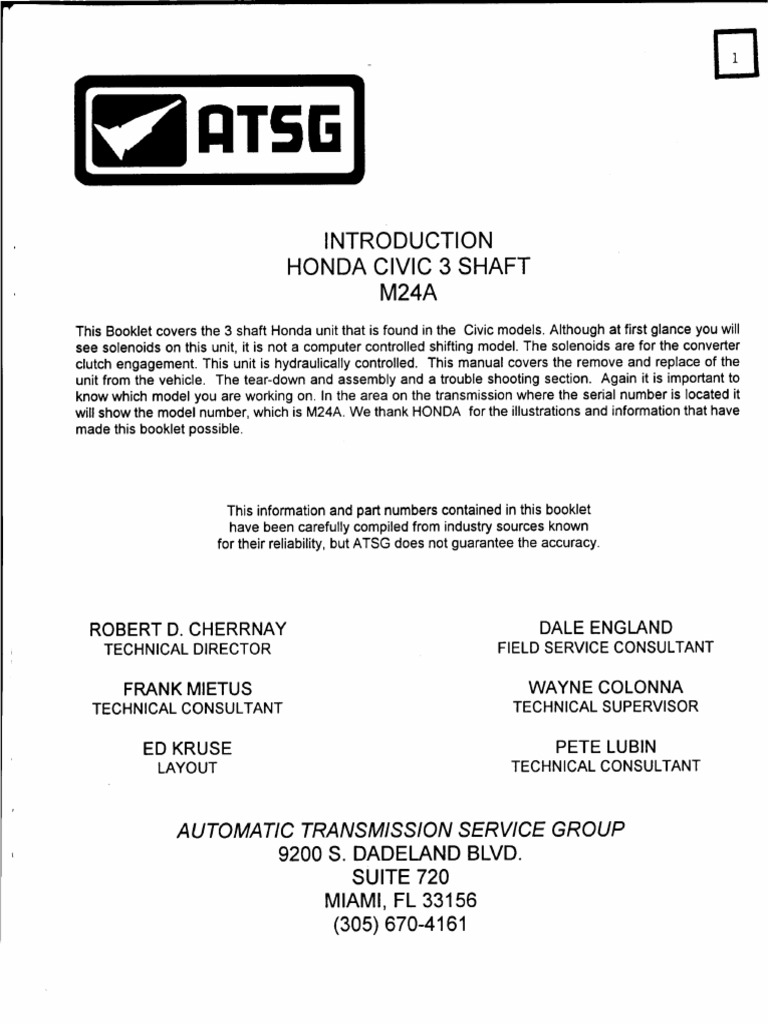 Honda Civic 3 Marce M24A | PDF