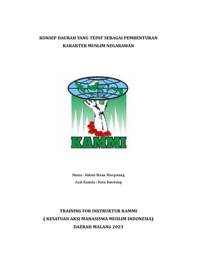 Daurah untuk Membangun Karakter Muslim Negarawan | PDF