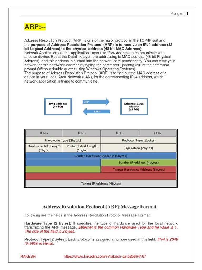 All About ARP | PDF | Computer Network | Internet Protocols