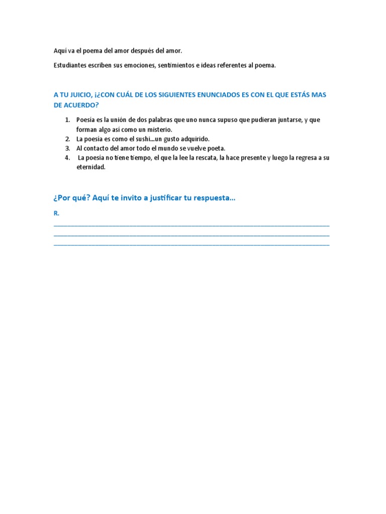 ¿Por Qué? Aquí Te Invito A Justificar Tu Respuesta | PDF